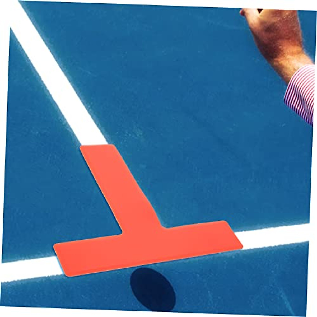 Kisangel 2pcs Stadium Landmark Sticker Labels Non Skid Rug Outdoor Sign Sports Supplies Tennis Basketball Court Stencil Kit for Concrete Marker Tray for Outdoor Sit Marker Tennis Court Line