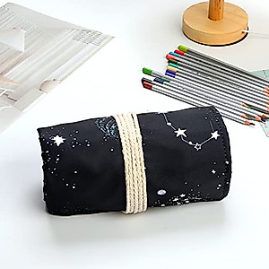 Lbxgap 168 Slot Pencil Roll Wrap Up Pencil Pouches Holder，Travel Drawing Coloring Pencil Roll Organizer for Prismacolor Premier Colored Pencils