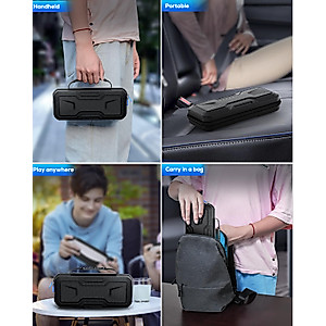 FYOUNG 3 in 1 Accessories Bundle for Playstation Portal, Carrying Case & Hard PC Clear Cover Skins Set with Screen Protector, Protective Shell Portable Travel Handbag for PS5 Portal Remote Player