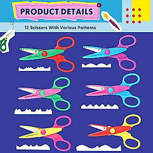 22 Pcs Craft Hole Punch and Creative Scissors Set, Including 12 Craft Pattern Scissors Decorative Edge Scrapbooking Edging Scissors, 10 Paper Punch for School Kids Adults Crafting