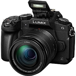 Panasonic Lumix DMC-G85 Digital Camera + Panasonic Lumix G Vario 12-60mm f/3.5-5.6 ASPH. Power O.I.S. Lens 12PC Kit - Includes 64GB SD Memory Card + 2 Replacement Batteries + Carrying Case + More