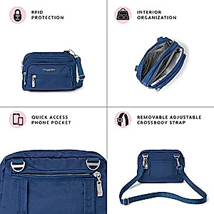 Baggallini womens Triple Zip Travel Crossbody Handbags, Pacific, One Size US