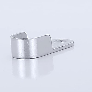 6Pcs Oval Closet Rod End Supports 15mm x 30mm, Wardrobe Bracket Metal Rod Holders, Heavy-Duty Closet Pole Socket with Rear Facing 6.5mm Pins