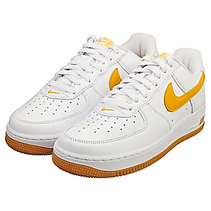 Nike Men's Air Force 1 Low Retro Shoe, White/University Gold, 10