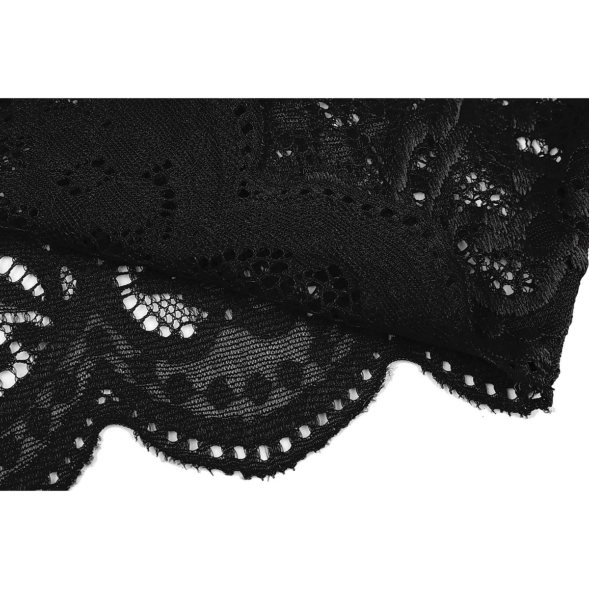 ZSWDXX Women Lingerie One Piece Lace Teddy Bodysuit Babydoll Chemise Sleepwear Black S