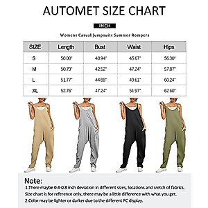 AUTOMET Beach Vacation Fashion Outfits 2023 Casual Jumpsuits for Women Trendy Spring Summer Clothes Rompers Loose Overalls Jumpers