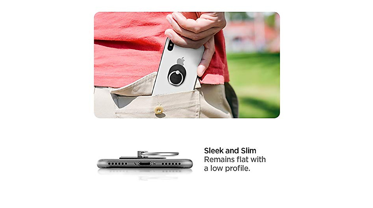 Spigen Style Ring Phone Grip & Stand - Black