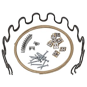 House2Home 23" Couch Spring Repair Kit to Fix Sofa Support for Sagging Cushions - Includes 2pk of Springs, Upholstery Spring Clips, Seat Spring Stay Wire, Screws, and Installation Instructions