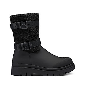DREAM PAIRS Women's Waterproof Winter Snow Boots with Warm Comfortable Fur Lining, Anti Slip Rubber Mid-Calf Booties Outdoor, Sdsb2203W, Black, Size 10