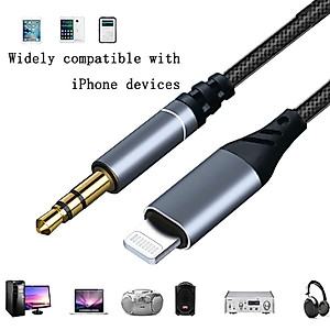 targeal Aux Cord for iPhone, 3.5 mm Headphone Jack Adapter, Male Car Aux Stereo Audio Cable, Compatible with iPhone 13 13 Pro 12 11 SE 2020 XS XR X 8 7, 3.3FT