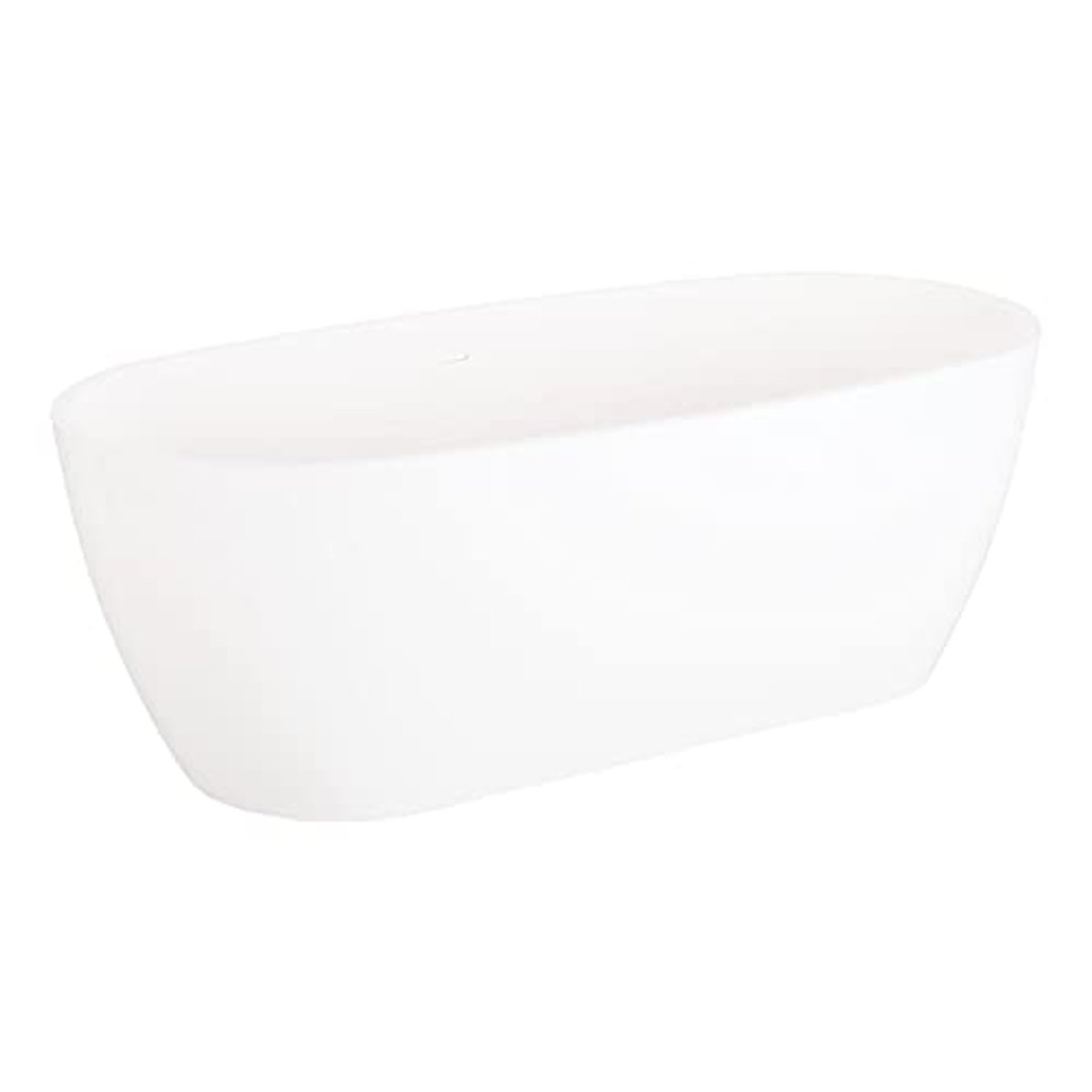 Signature Hardware 948060-59 Ocala 59" Free Standing Solid Surface Soaking Tub with Integrated Drain and Overflow