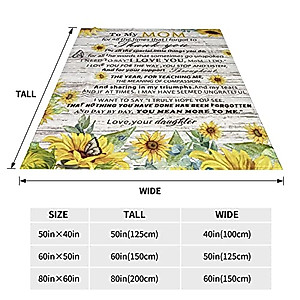 Gifts for Mom from Daughter Throw Blanket to My Mom Birthday Gifts for Mom Mother‘s’ Day Thanksgiving Christmas Day Gifts for Mom Soft Fleece Throw Mother Blanket