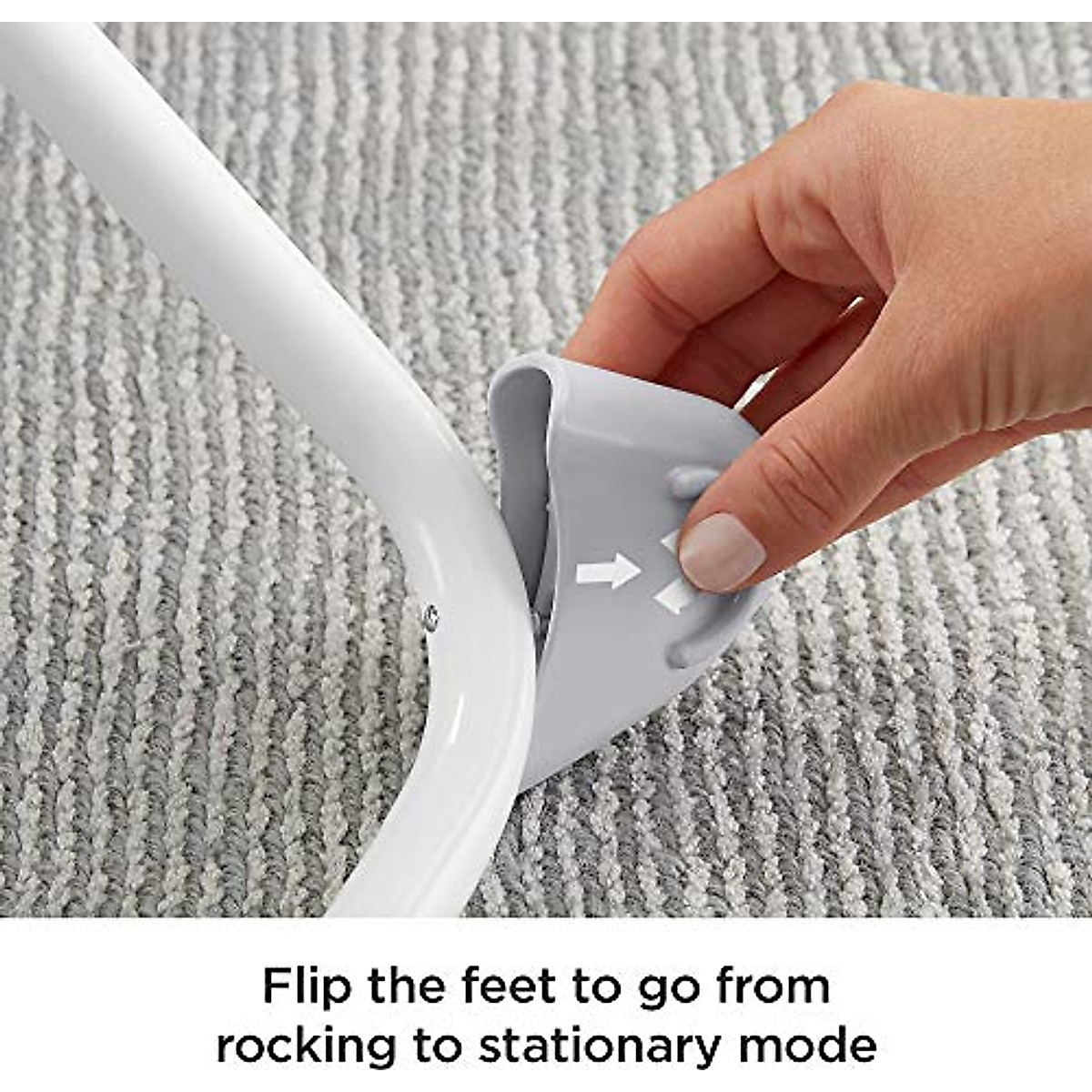 Fisher-Price Baby Crib Rock With Me Bassinet Portable Cradle With Mesh Sides And 1 Toy, Folds For Travel, Pacific Pebble