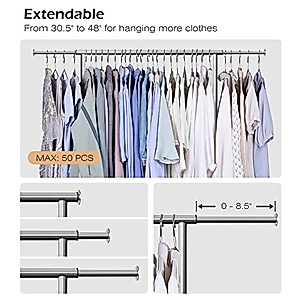 MISSLO 1 Pack Clothing Racks + 1 Pack 40" Clothing Cover