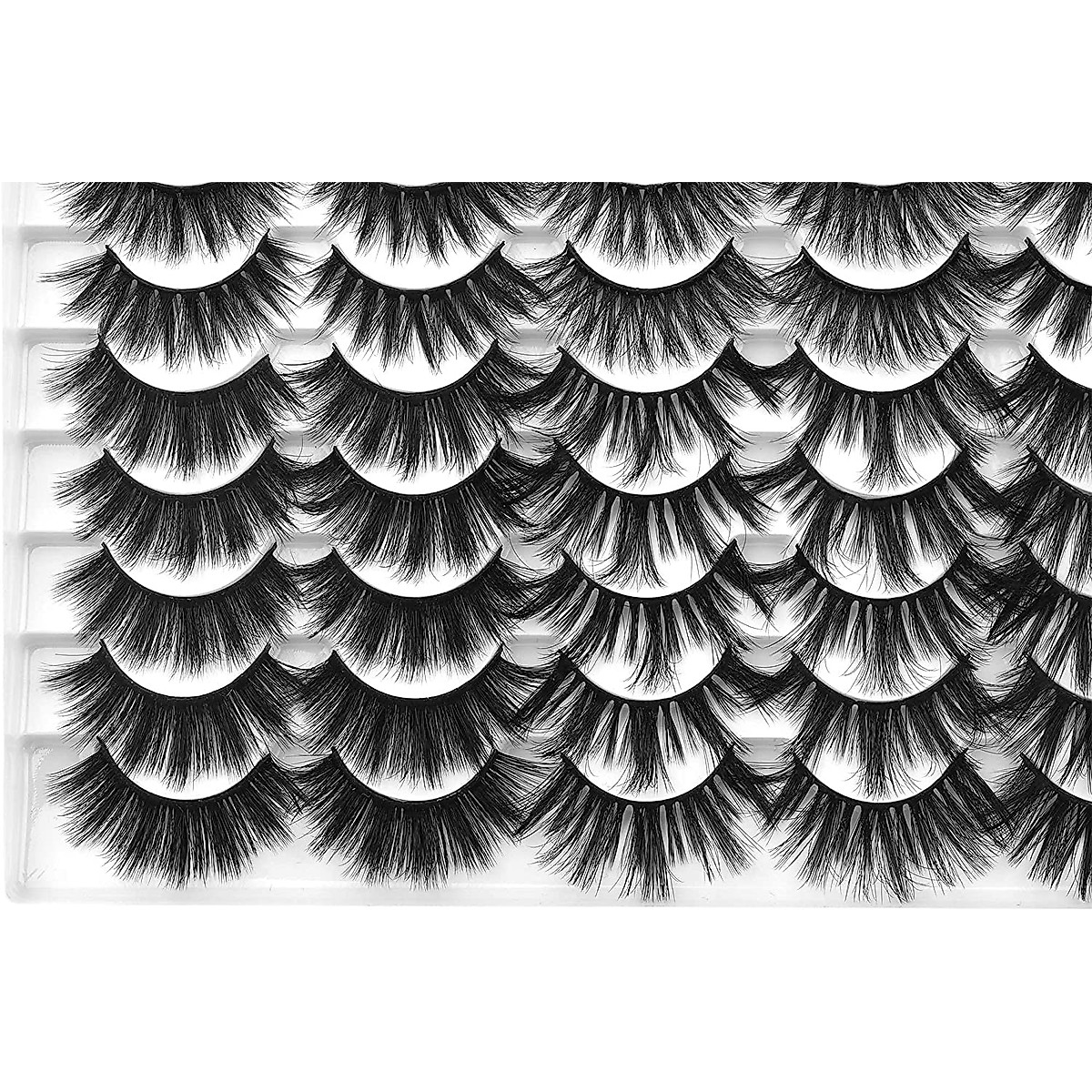 Mink Lashes Faux False Eyelashes Dramatic Natural Look 8 Styles Fake Eyelashes Pack 18-22MM Thick Crossed Fluffy Volume Reusable Eyelashes 3D Multi-layered Cat Eye&Round Shape by Boahankuke