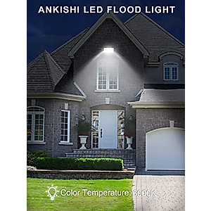 Ankishi 200W LED Flood Lights Outdoor, Waterproof IP67 20000LM Security Floodlights with 2 Adjustable Modules, 6500K Daylight White Outdoor Work Light for Garden, Yard, Stadium, Warehouse, Square