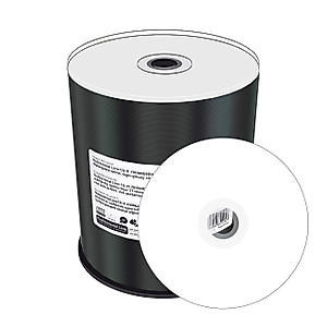 100-Pak WATERGUARD & Glossy White Inkjet Hub DIAMONDSILVER 52X 80-Min CD-R's by MediaRange