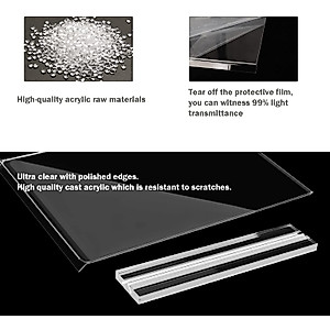 ikgopiz Acrylic Sign Holder 8.5 x 11-Acrylic T-Shaped Desktop Display Stand, Sign Holder,Menu ad Frame. Suitable for Restaurants, Promotions, Photo Frames, Events, Meetings (6 Pieces)