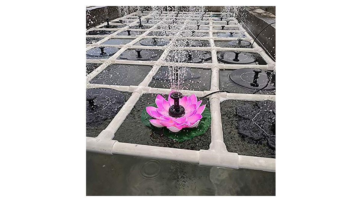n/a Solar Lotus Fountain Lotus Flower Fountain Fountain Water Pump ...