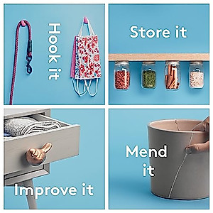 Sugru by Tesa - All Purpose Super Glue, Moldable Craft Glue for Indoor & Outdoor - Adhesive Glue for Creative Fixing, Repairing, Bonding & Personalizing - 3 Pack - Black, White & Gray (3.5g/ea)