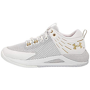 Under Armour Womens HOVR Block City Volleyball Shoe, White (103 White, 8.5 US
