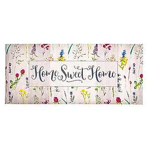 Benissimo-Multy Mats, 2 Pack 24” x 56” Ultra-Thin (1/10 Inch) Kitchen Mat Rubber Backing, Waterproof, Durable & Non Slip, Indoor Floor Mat for Entry, Patio, Busy Areas, Home Sweet Home