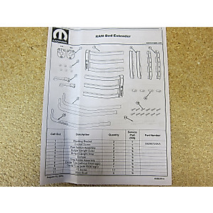 Dodge Ram Black Aluminum Tailgate Bed Extender Mopar OEM by Mopar