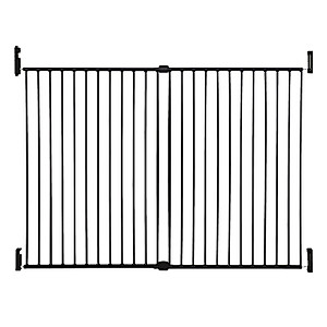 Dreambaby Broadway Extra Wide and Tall Expandable Gate with Track It Technology, Black