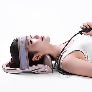 BailingDS Portable Neck Pillow for Neck Care Air Cushion Neck Traction Neck Pillow Portable Neck Neck Traction Device Cervical Neck Care Device Cervical Traction (Gold)