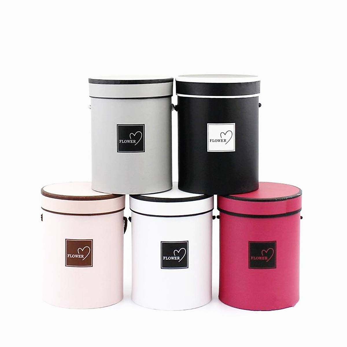 Gift Packaging Paper Box Decorating Round Pink Florist Box 1 Pcs