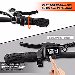 Axiniu Electric Bike for Adults, 20" x 4.0 Fat Tire Electric Bicycle, 500W Folding Ebike with 36V Removable Battery, 25MPH Shimano 7-Speed Bike for Commuting Mountain Beach Snow