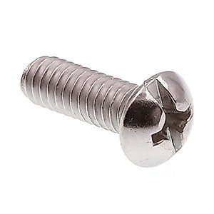 Prime-Line 9005279 Machine Screw, Round Head, Slotted/Phillips Combo, 1/4 in-20 X 3/4 in, Grade 18-8 Stainless Steel, Pack of 25