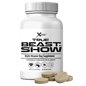 True Beast in Show Muscle Multivitamin for Dogs (Veterinarian Formulated): Vitamins, Minerals, Antioxidants, Digestive Enzymes, Fatty Acids, Amino Acids and Trace Minerals.