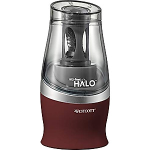 Westcott PRO-Point CarboTitanium Halo Electric Pencil Sharpener (Red)