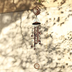 Iwaiting Outdoor Cat Wind Chimes for Outside, Memorial Wind Chimes Gifts for Mom,Great Gift for Your Own Patio, Porch, Garden, and Backyard