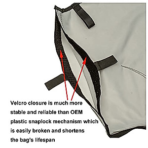 ATIE Pool Cleaner Gray Fine Mesh Bag with Hook and Loop Fastener Enclosure for Pentair Kreepy Krauly Legend, Platinum Pool Cleaner Debris Bags 360009/EU16G with Snaplock - Gray