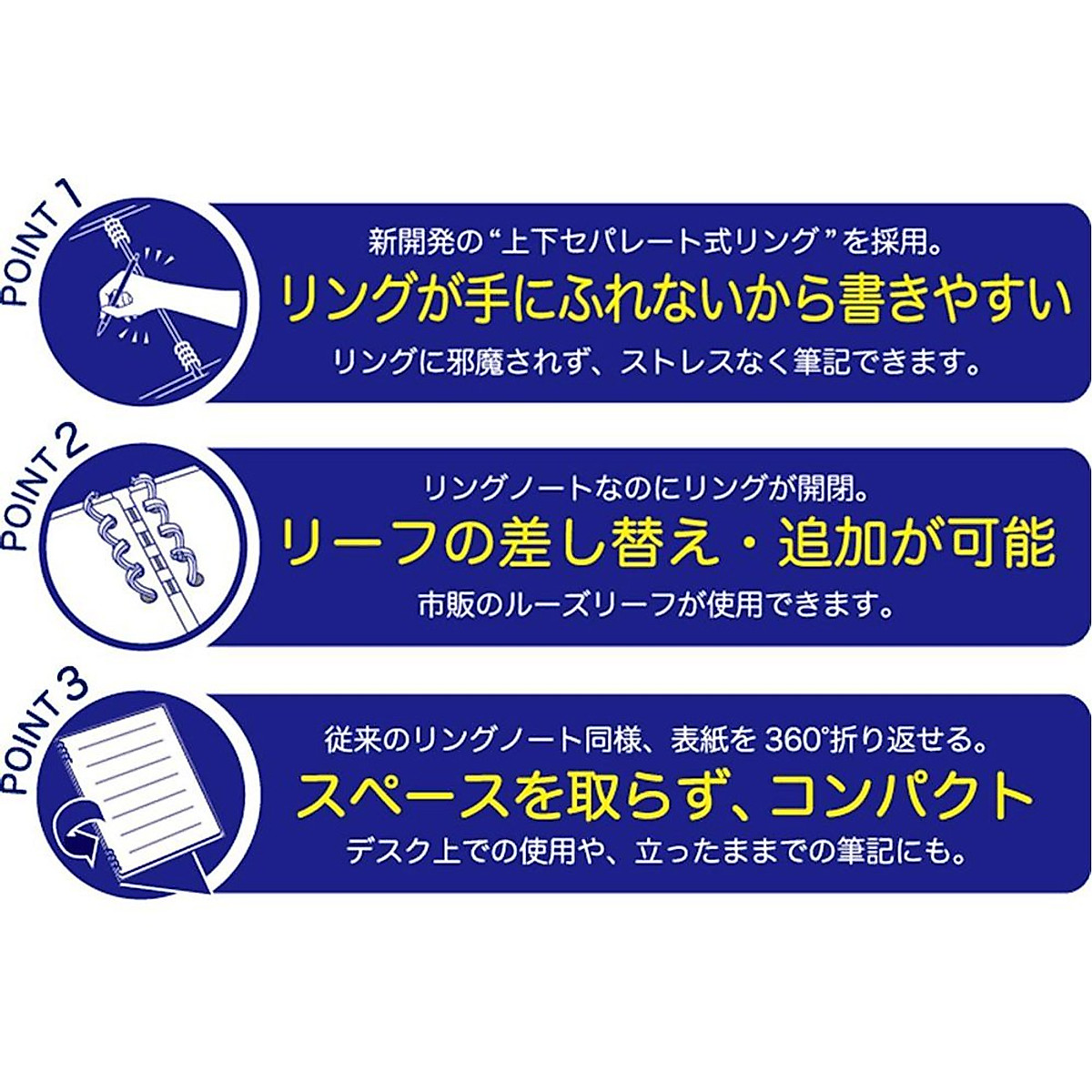 キングジム(Kingjim) KING JIM 9854TTE A5 TEFRENU Ring Notebook, Orange