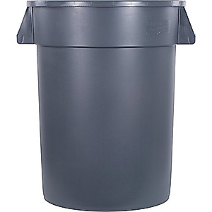 Carlisle FoodService Products CFS 34103223 Bronco Round Waste Container Only, 32 Gallon, Gray