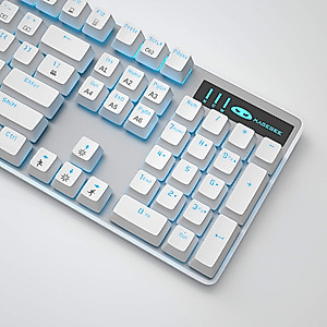 MageGee Mechanical Gaming Keyboard, Wired USB Adjustable Backlight Keyboard, New Mechanical Storm 100% Anti-ghosting Keyboard with Blue Switches for Windows PC/MAC Games (White)