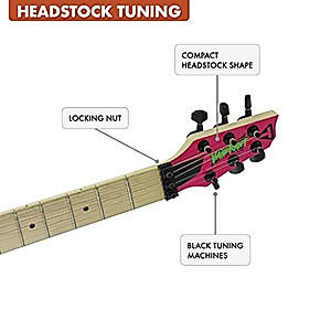 Traveler Guitar Electric Guitar 6 String Vaibrant Standard, Right, Hot Pink, (V88S HPKGMP)