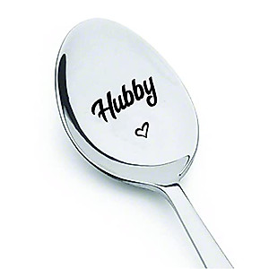 Valentine Gift for Boyfriend - Romantic Husband Gift For Just Married | Newly Wed Couple Gift | Christmas Gift For Husband | Hubby - Engraved Spoon for Men | Birthday Gifts for Hubby