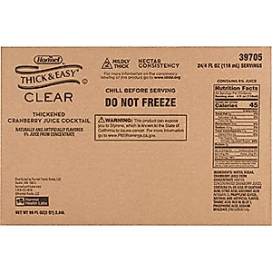 Thick & Easy Clear Thickened Cranberry Juice Cocktail, Nectar Consistency, 4 Ounce