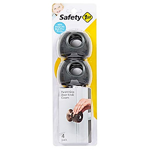 Safety 1st Parent Grip Door Knob Covers, Grey/Charcoal, One Size (Pack of 4)