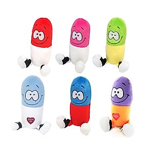 Just For Laughs Happy Pill Giggling Plush 6-Pack