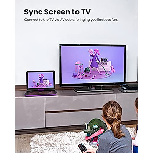 𝐢𝐞𝐆𝐞𝐞𝐤 16.9'' Portable DVD Player with 14.1'' Swivel Screen, 6 Hrs Rechargeable Battery, Car DVD Player, Sync TV, Region Free, Support USB/SD Card, High Volume Speaker, Remote Control, Purple