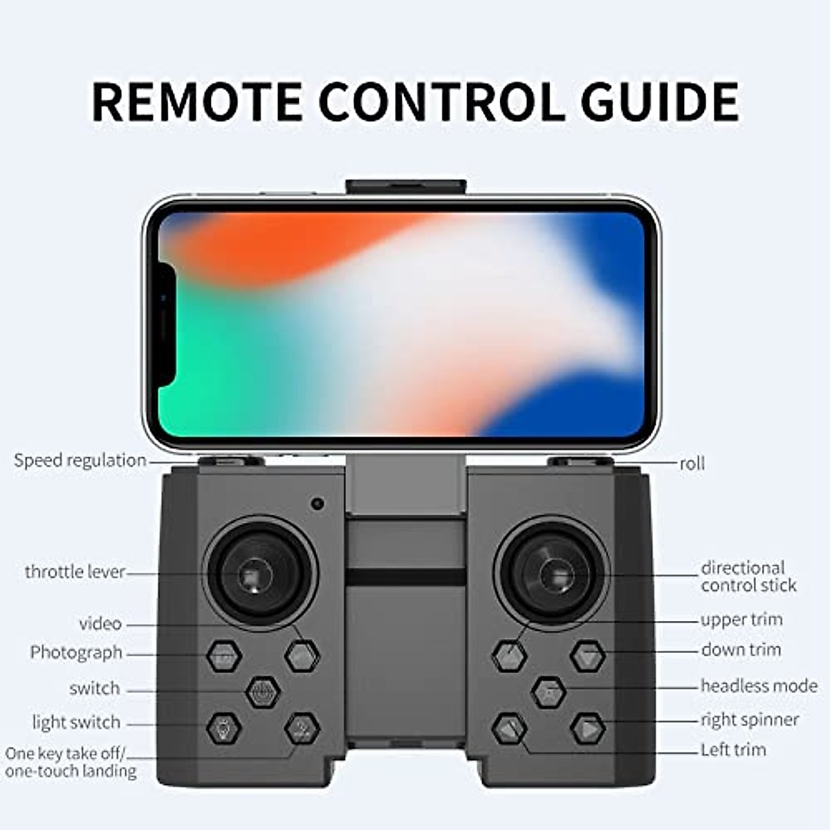 Mini Drone with Dual 4K HD FPV Camera Remote Control Toys Gifts For Kids Adults with Altitude Hold Mode Function, Headless Mode One Key Start, Trajectory Flight, 3-Level Flight Speed (Blue)