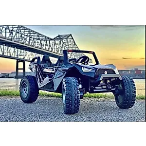 4X4 Upgraded Kids Ride on car 24v XXL Ride On UTV Buggy Quad SIDEBYSIDE RZR with 2 Adjustable Leather Seats Rubber Tires TV Touch Screen Parent Remote Control 2-11mph 3 speed new 2024 model hold 265lb
