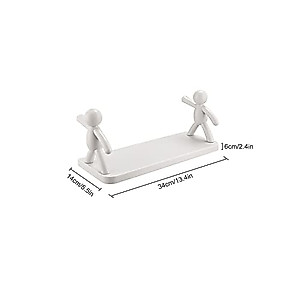 ZXCFTG Floating Shelves, 13.4 Inch Rustic Wood Wall Shelves Bathroom Floating Shelf Wall Mounted Floating Shelves, Shower Storage Organizer