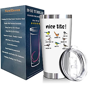 NewEleven Bird Watching Gifts, Gifts For Bird Lovers - Gift For Men Women - Funny Birding Gift For Birders, Birds Watchers, Birb Lovers, Men, Women, Friends - 20 Oz Tumbler