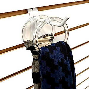 Clear Plastic Retail Scarf Rings - Round Fine Garment Hangers - 2.58" ID - 3.25" OD - 100 Pack